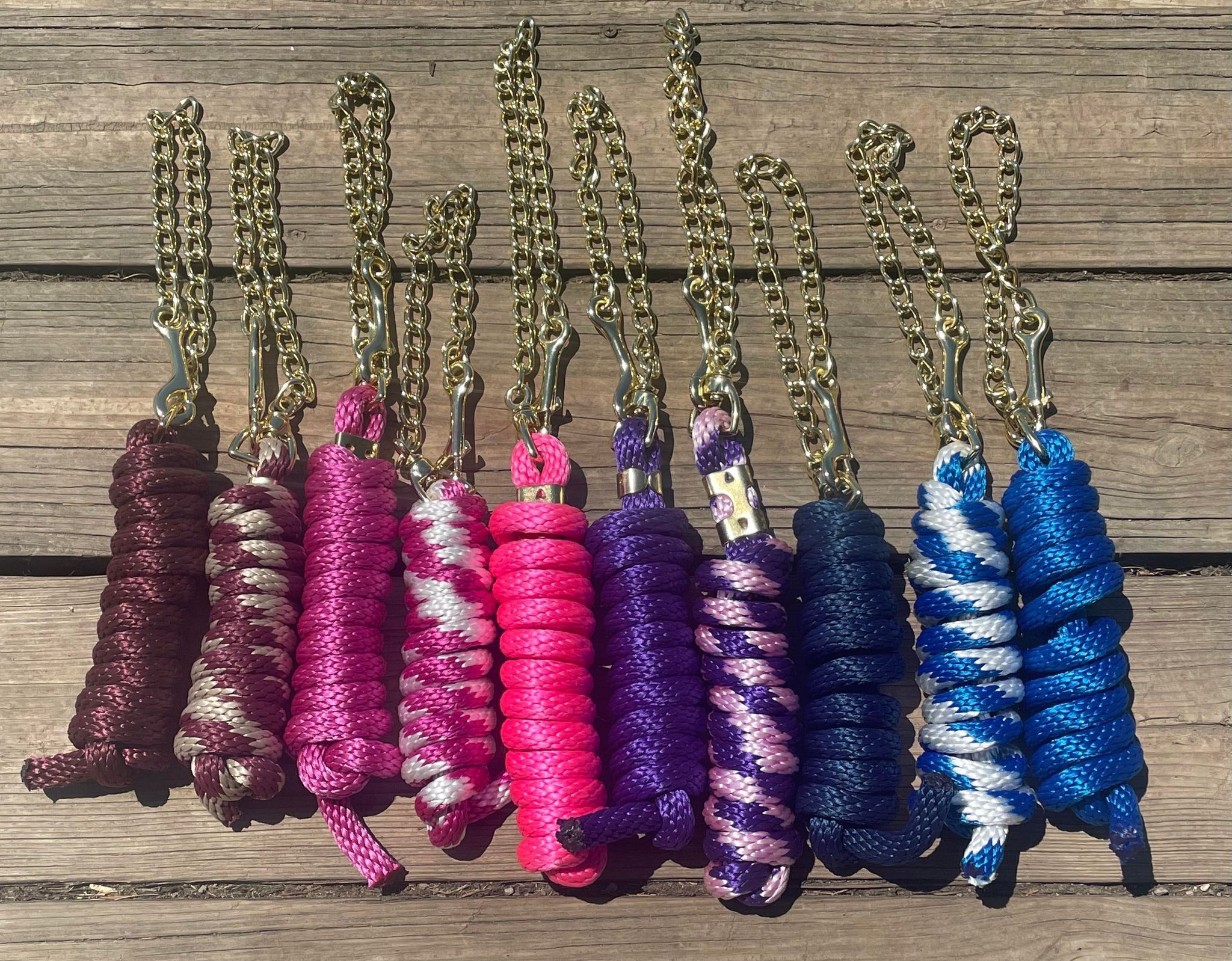 Chain Lead Ropes - Brass Hardware | Double R Tack LLC